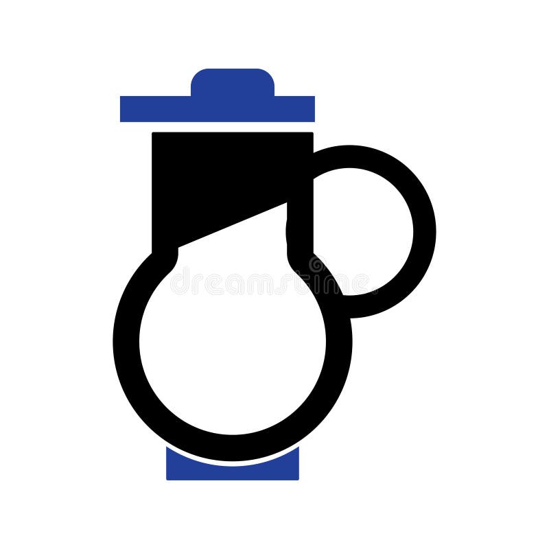 Milk jar mug icon stock vector. Illustration of water - 257334163