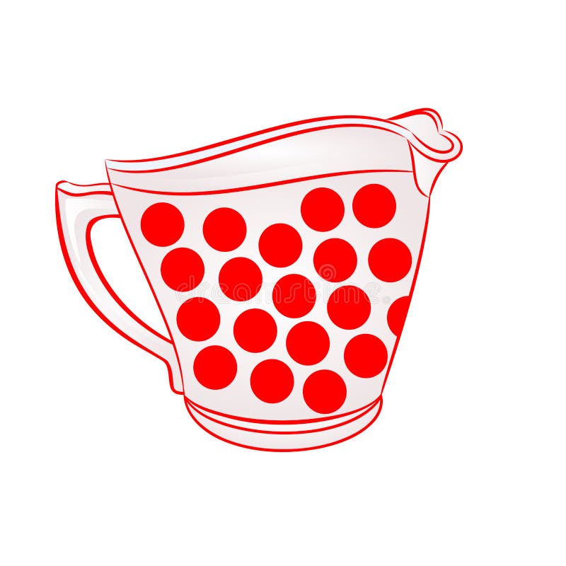 Milk Jug with Red Dots Vector Stock Vector - Illustration of decorative ...