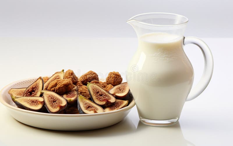 Milk Jug Transparent Background Dried Fig Stock Illustration ...