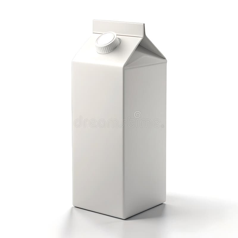 Milk or Juice Cardboard Packaging on White Background, Empty Drink ...