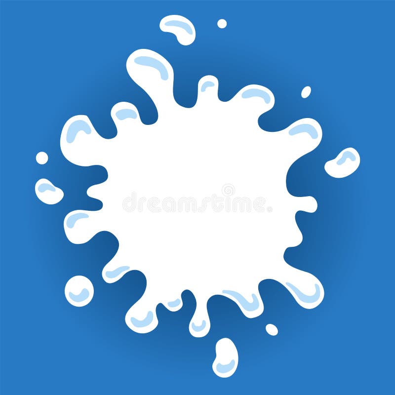 Milk Label with Drops and Splashes. Milk Badge of Creative Package ...