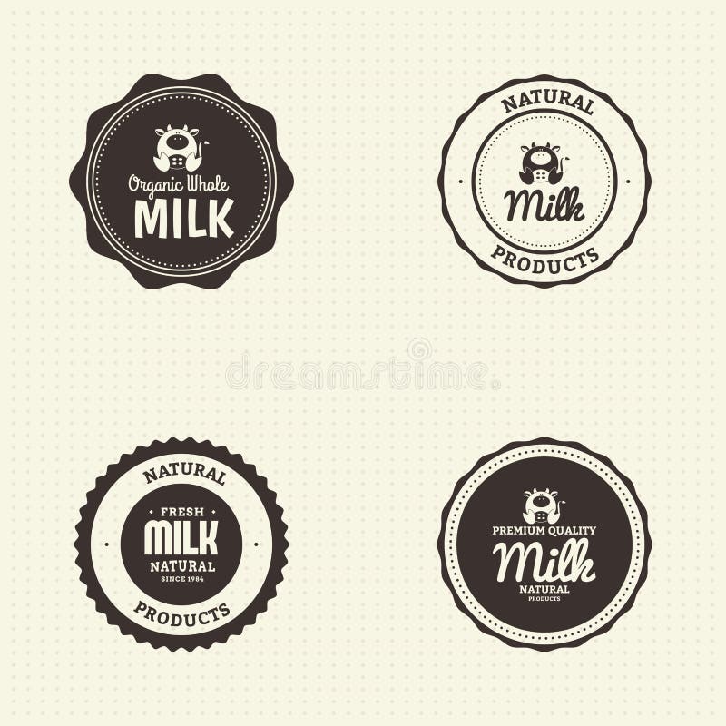 Milk label stock vector. Illustration of collection, milk - 61175551