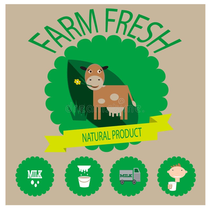 Milk labels stock vector. Illustration of livestock, isolated - 53932241