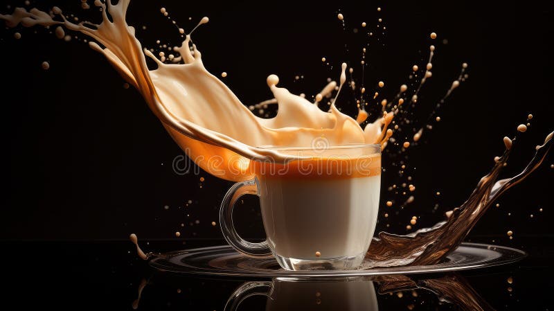 Milk liquid coffee stock illustration. Illustration of roast - 370498041