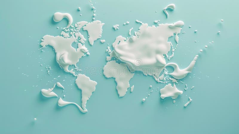 Milk Map stock image. Image of world, artistic, unique - 366024889