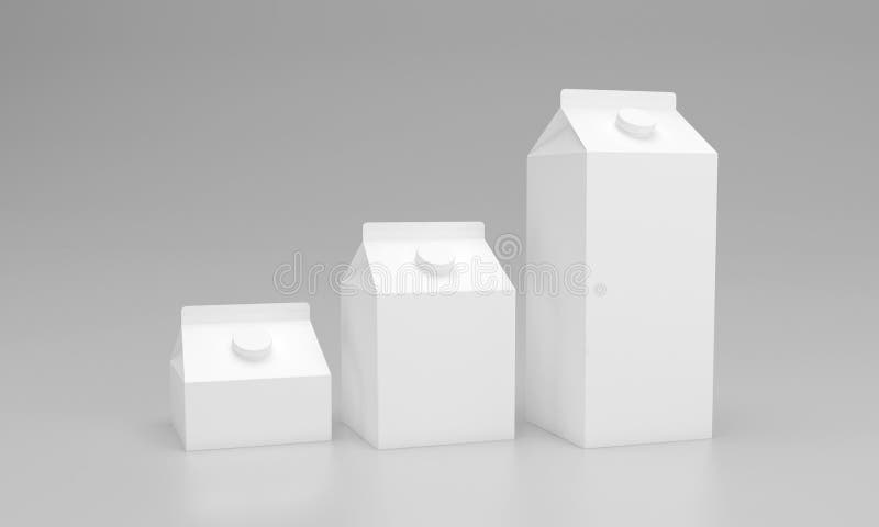 Three Milk Pack Packaging One Half Liters and One 250 Ml Stock ...
