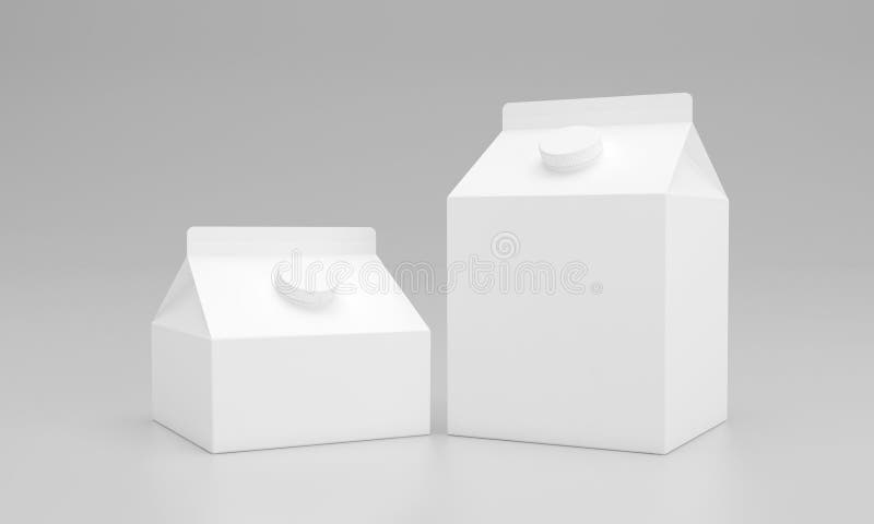 Two Milk Pack One Half Liters and 250 Ml Mockup Template Stock ...