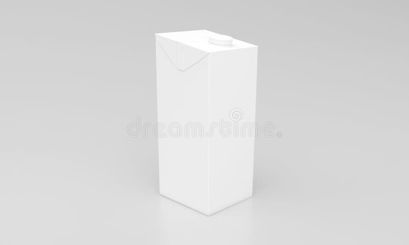 Milk Packaging One Liters Carton Mockup Template Stock Illustration ...
