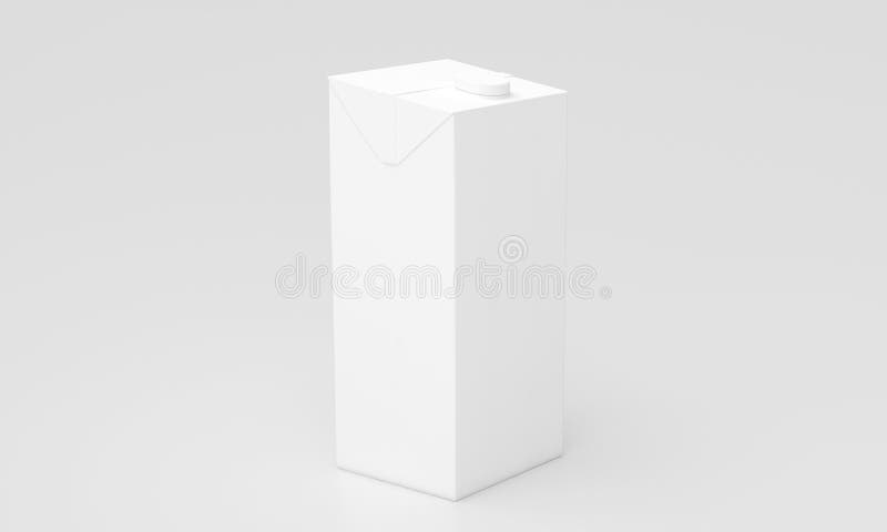 Two Milk Pack One Liters Mockup Template Stock Illustration ...