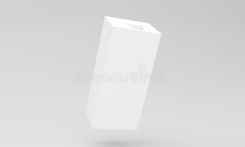 Milk Packaging One Liters Carton Mockup Template Stock Illustration ...