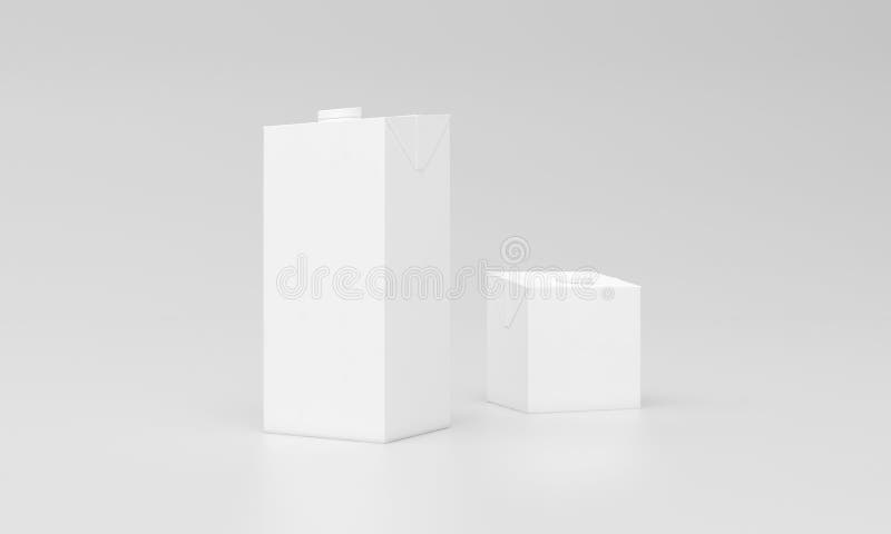 Two Milk Pack Packaging One and Half Liters Mockup Template Stock ...