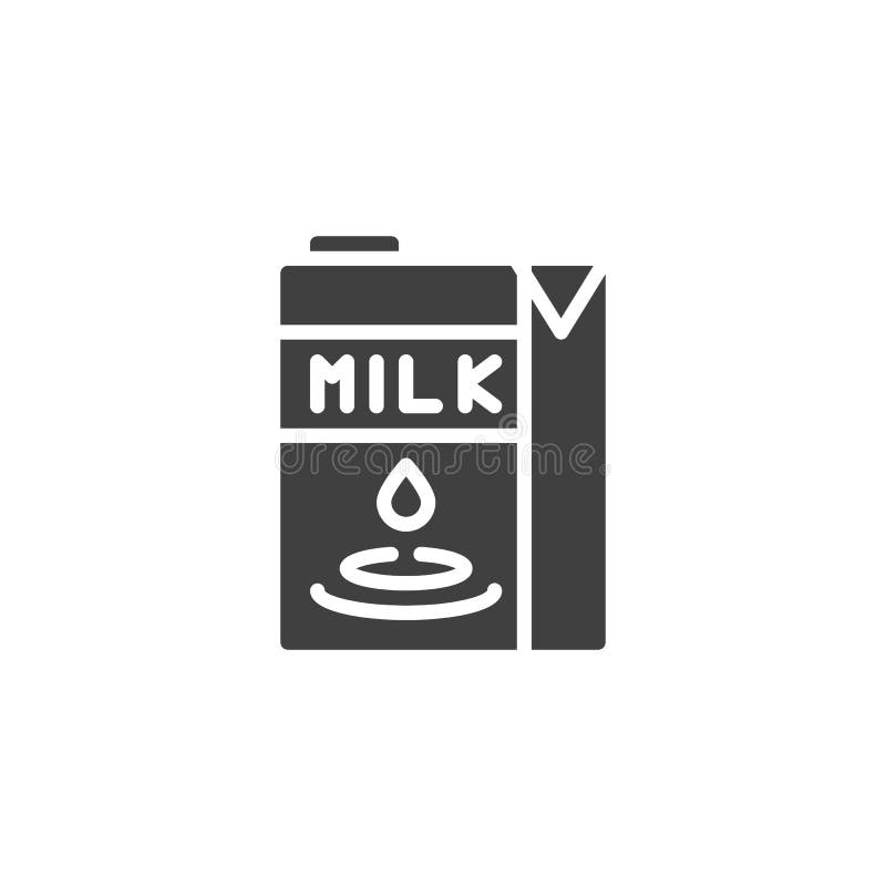 Milk pack vector icon stock vector. Illustration of flat - 258760921