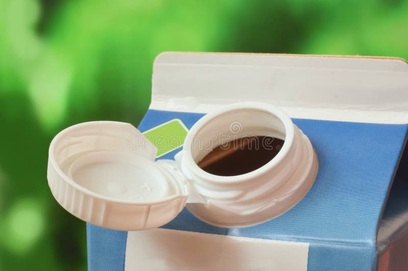 Milk Package with Cap Together Closed Up Environment Friendly Stock ...