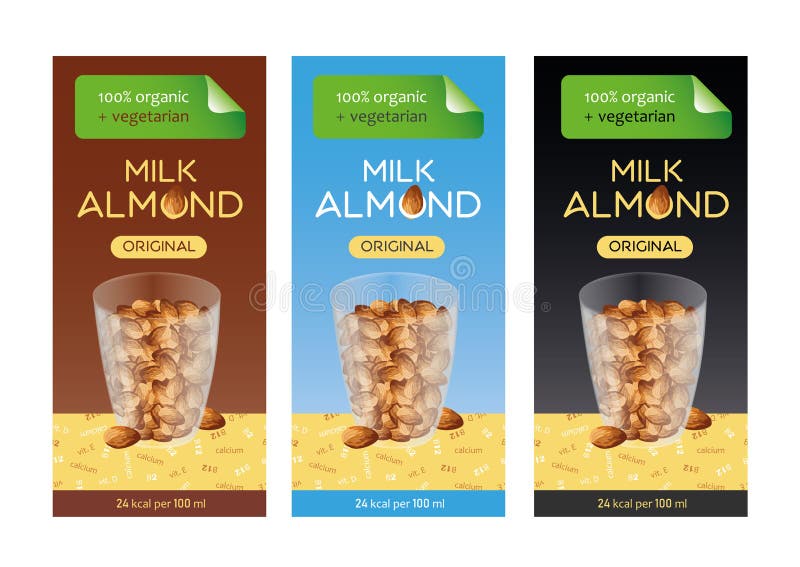 Milk Packaging Design. Set of Design Box Stock Vector - Illustration of ...