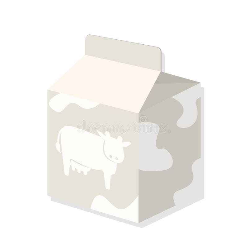 Milk Paper Bottle Cartoon Illustration Stock Vector - Illustration of ...