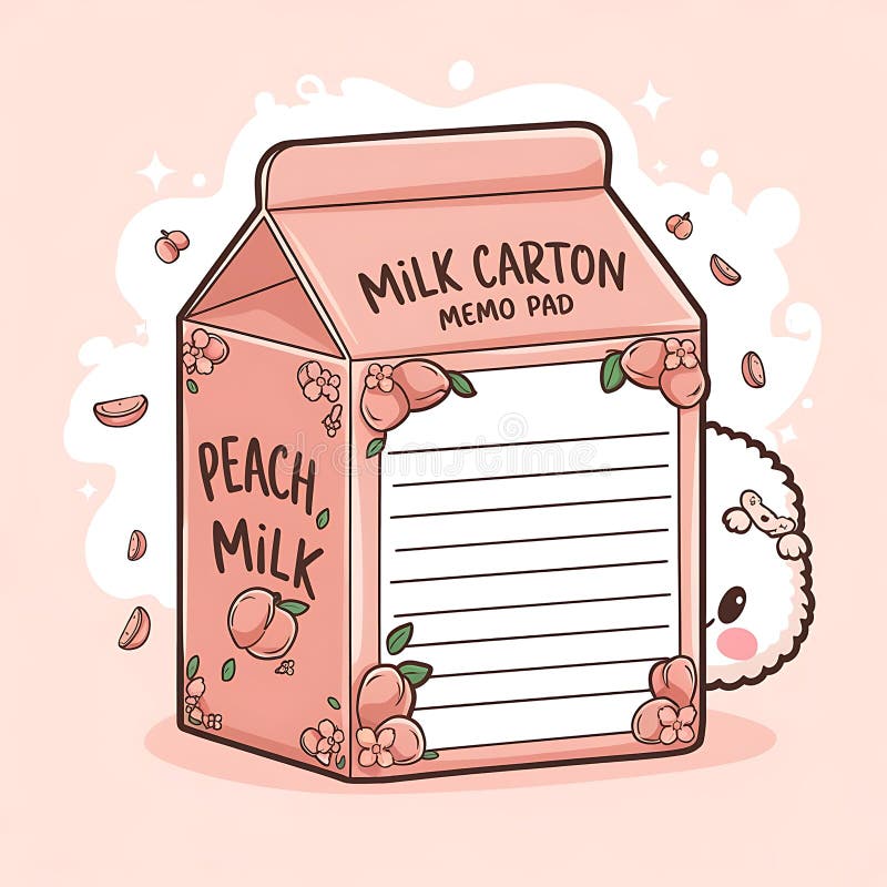 Milk Paper Box Art Design Illustration Stock Vector - Illustration of ...