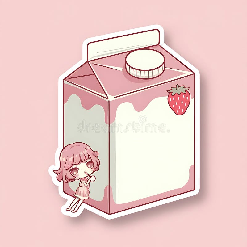 Milk Paper Box Art Design Illustration Stock Vector - Illustration of ...