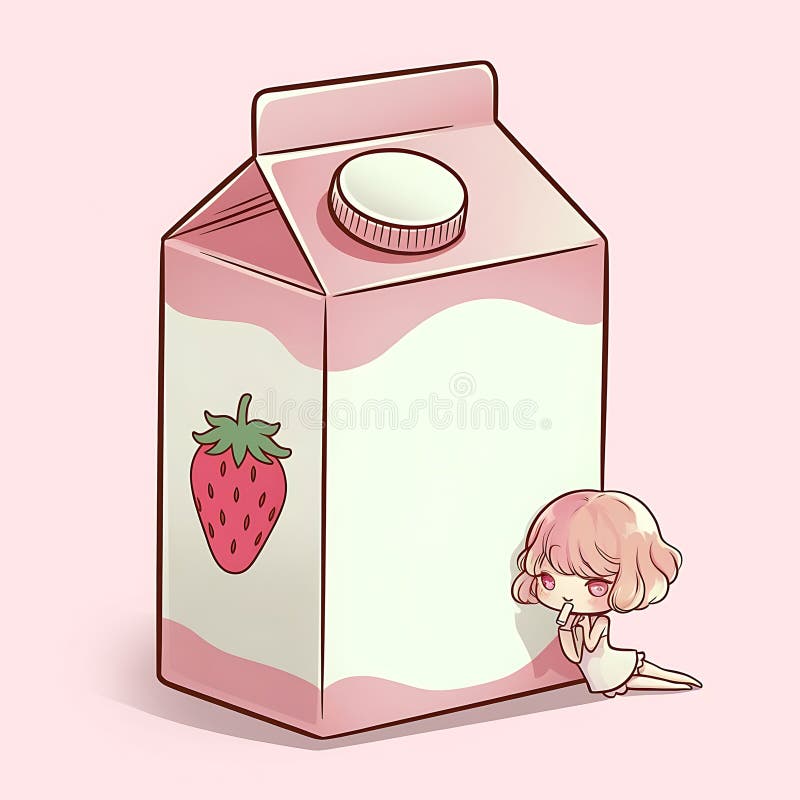 Milk Paper Box Art Design Illustration Stock Vector - Illustration of ...