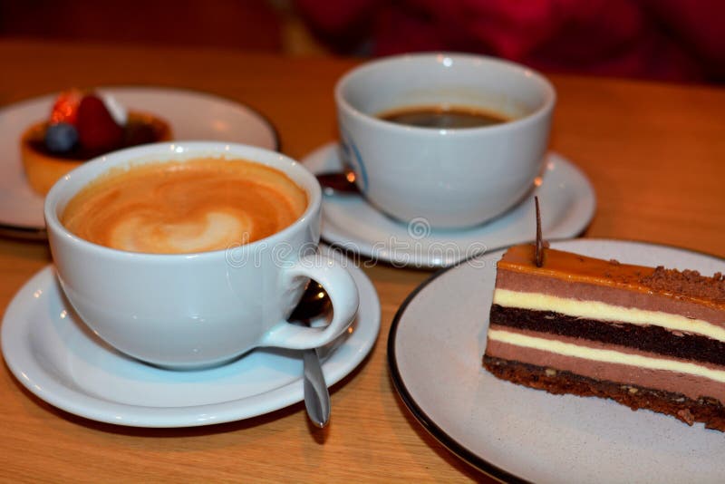 Milk pattern on cappuccino stock image. Image of tableware - 212386549