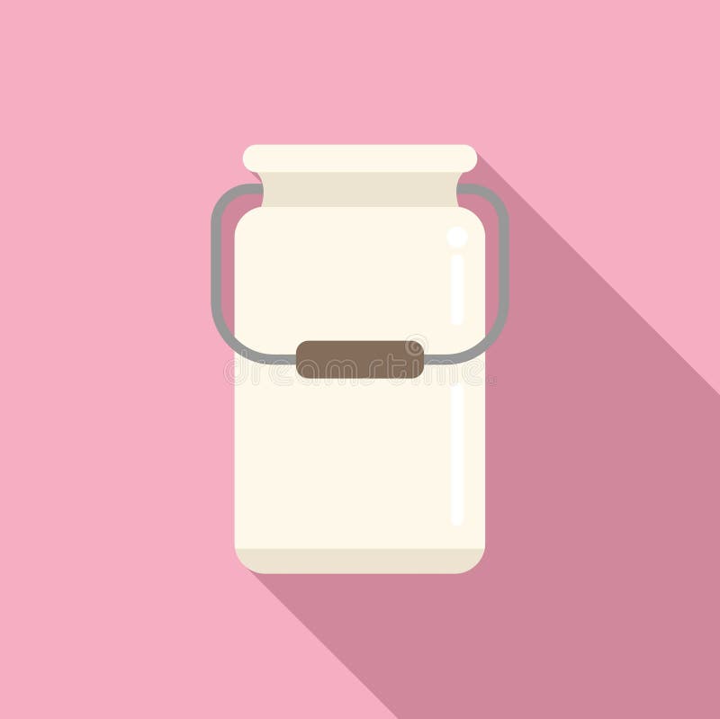 Milk Pot Icon Flat Vector. Food Production Stock Illustration ...