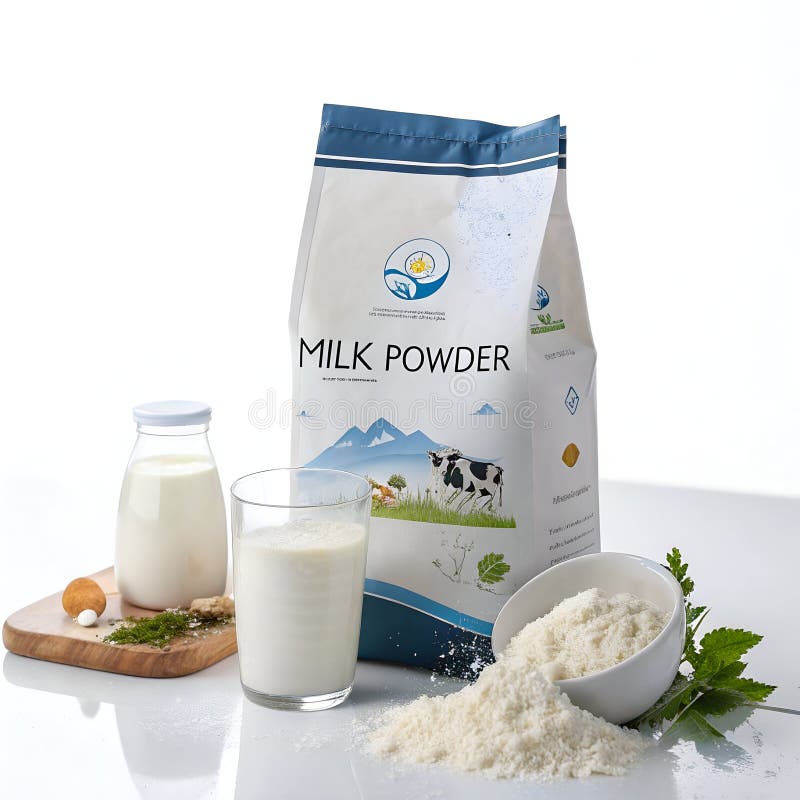 Milk Powder Packaging Design Isolated on White Stock Illustration ...