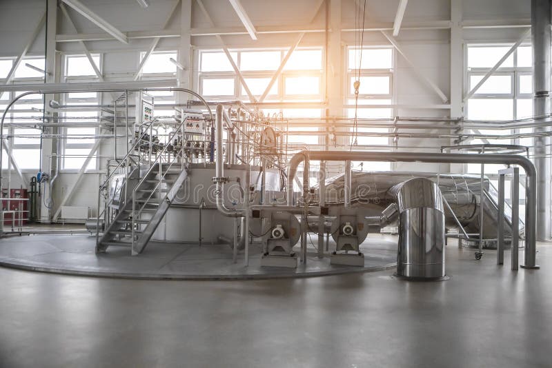 Milk Powder Processing Plant Inside View of the Equipment Stock Photo ...