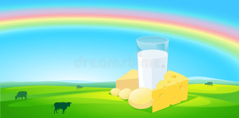 Natural cow or milk label stock vector. Illustration of blue - 56957747