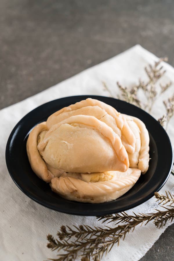 Milk puff with bean flavor stock image. Image of snack - 99054569