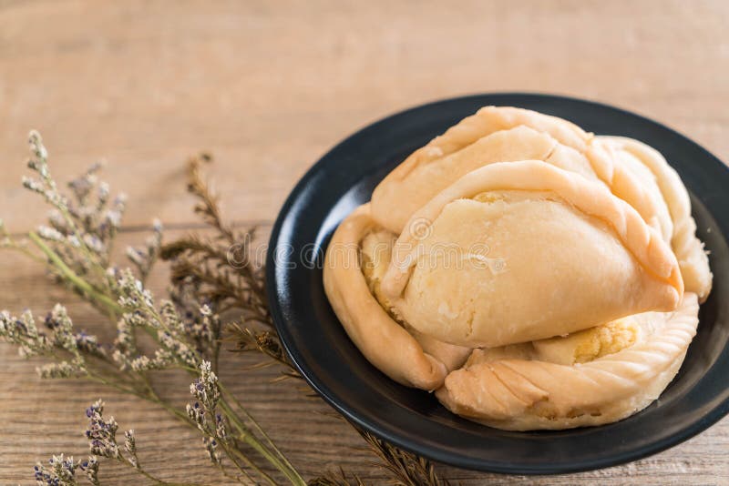 Milk puff with bean flavor stock image. Image of puff - 99186011