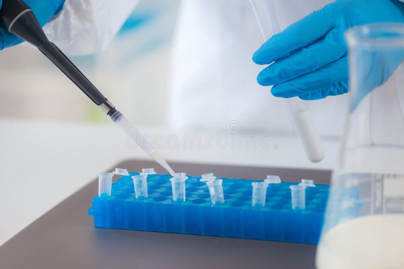 Milk Quality Control Expert in Lab Stock Image - Image of research ...