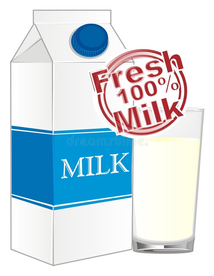 Milk and red stamp stock illustration. Illustration of morning - 128844785