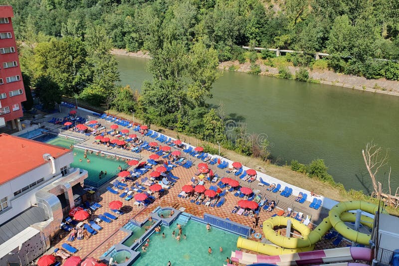 Wimming Pools in the Accommodation Complex Cozia, Caciulata. Editorial ...