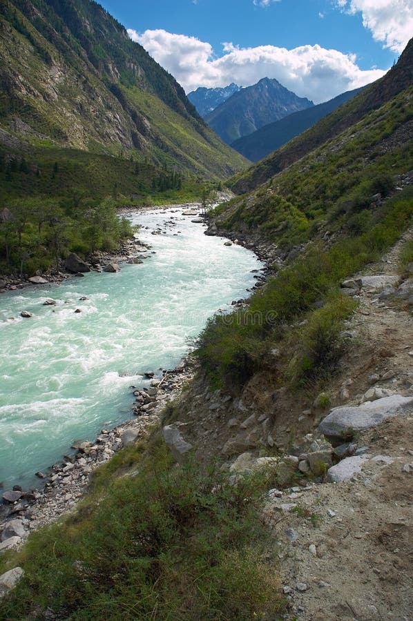 Milk River in the Mountains Stock Image - Image of blue, river: 500093