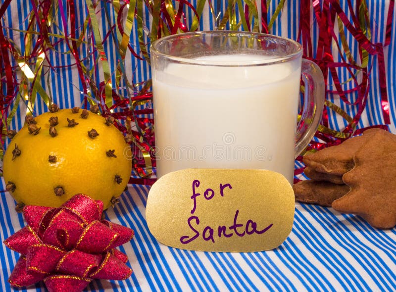 Milk for Santa on Christmas Eve Stock Photo - Image of holiday, message ...