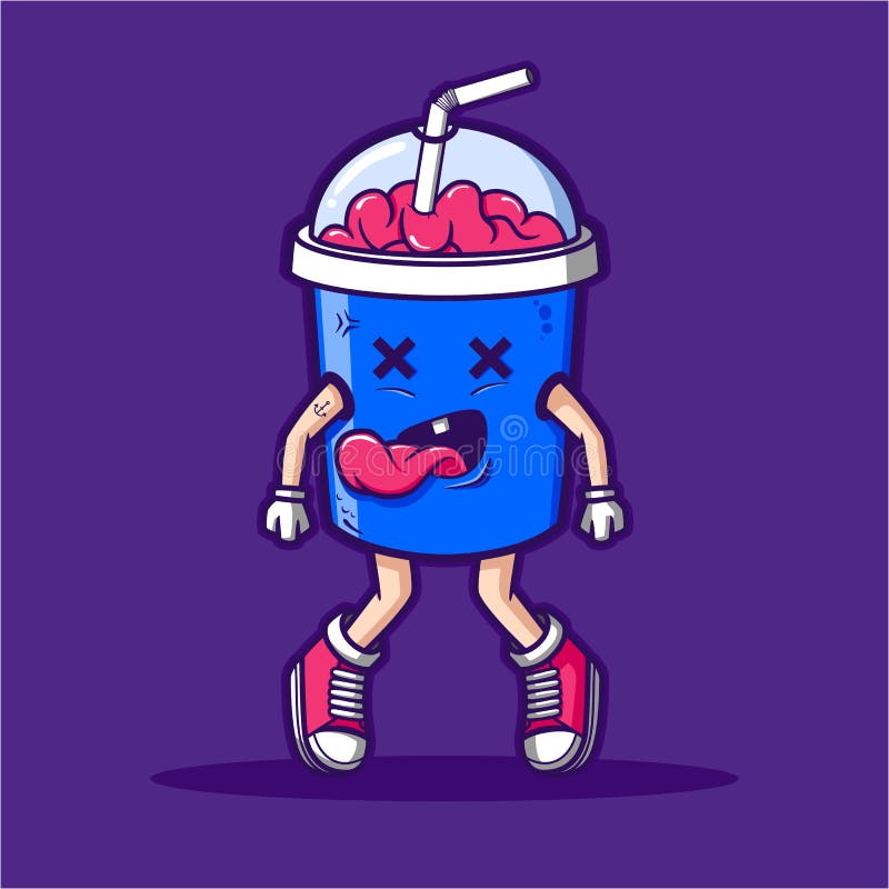 Zombie Ice Cream Cone with Skull Hat Stock Vector - Illustration of ...