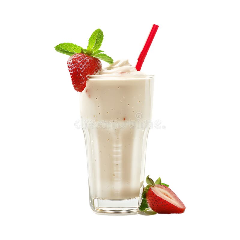 Milk Shake Glass on Transparent Background - Ai Generated Stock ...