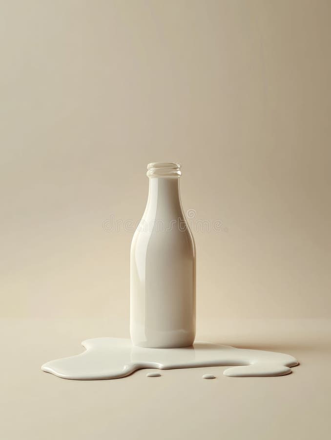 Milk Spilled on Table stock illustration. Illustration of milk - 359529312