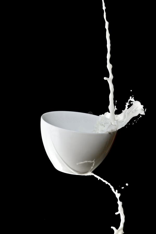 Pouring Milk or Liquid Created Splash Stock Photo - Image of splash ...