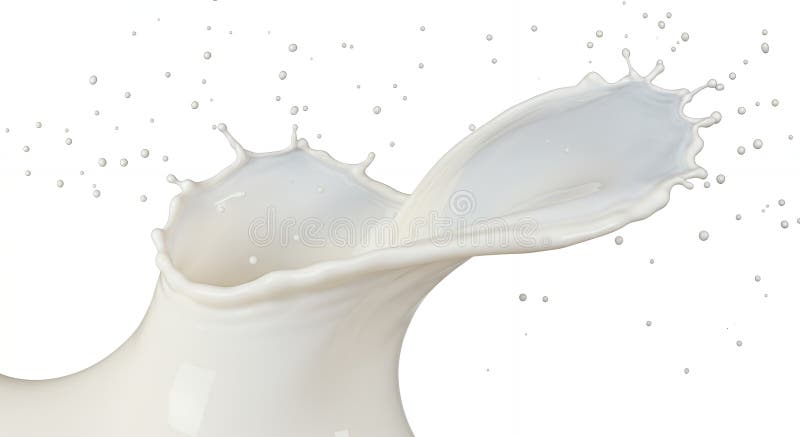 Milk Splash Art: Creamy White Liquid Burst in Motion Fresh, Nutritious ...