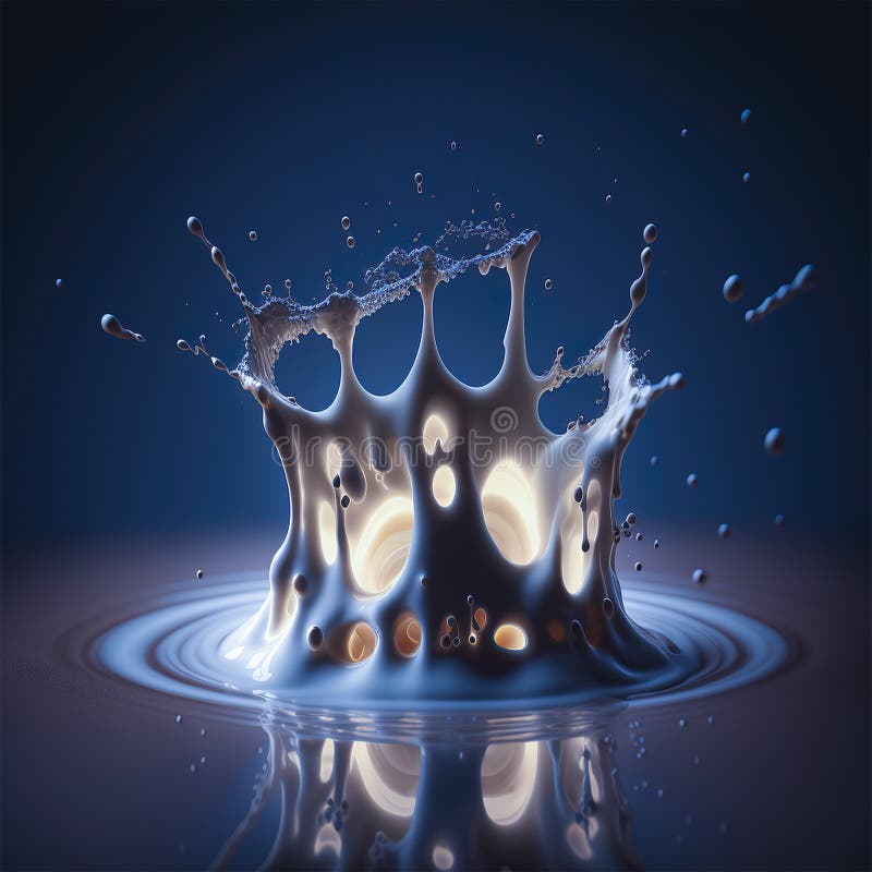 Milk Splash Close-up. Splashes of Milky Water Stock Illustration ...