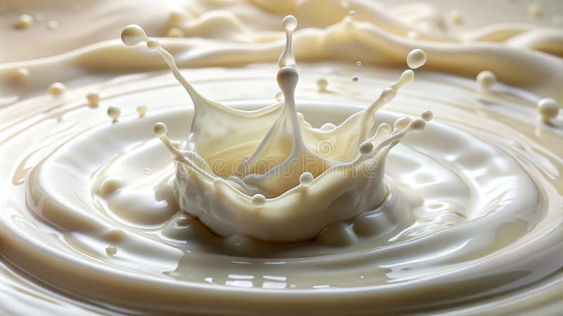 Milk Splash Crown, Creamy, Liquid, Splash, Milk Drop Stock Illustration ...