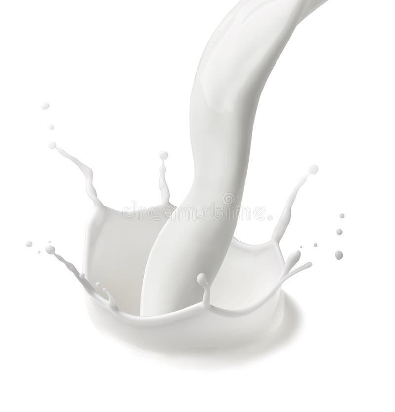 Milk Splash Drop White Liquid Stock Photo - Image of flowing, cold ...