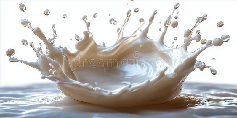 Milk Splash Forms Beautiful Crown Shape. Liquid Swirls in Dynamic ...