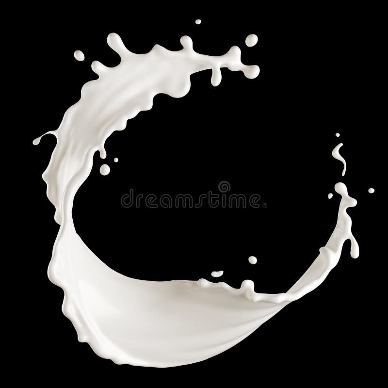 Milk Splash Isolated on Background, Liquid or Yogurt Splash, Include ...