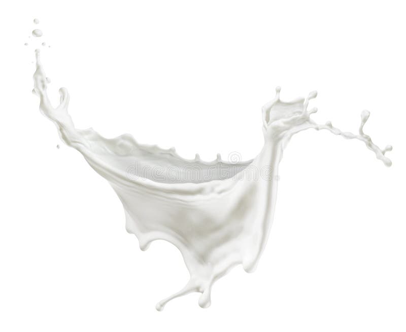 Milk Splash Isolated on White Background Stock Photo - Image of path ...
