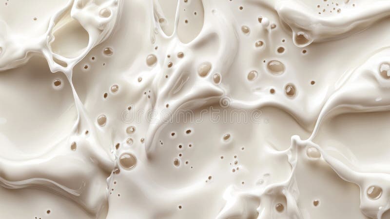 Milk Splash Seamless Pattern. 3d Realistic Yogurt Wave Border on White ...
