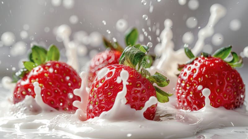 Milk Stream Strawberry Stock Illustrations – 272 Milk Stream Strawberry ...