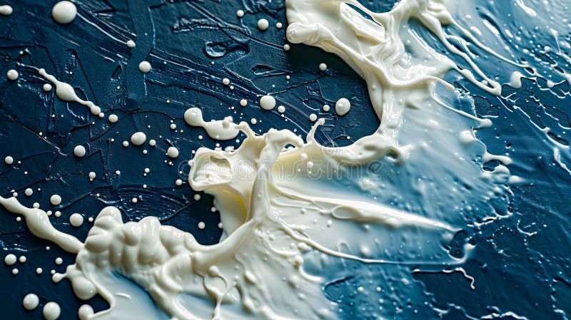 Milk Splashed on a Blue Surface Stock Photo - Image of splash, liquid ...