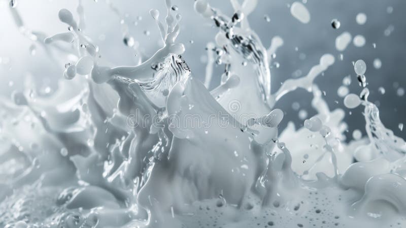 Close-up of Milk Splash Captured in Dynamic Motion Stock Photo - Image ...