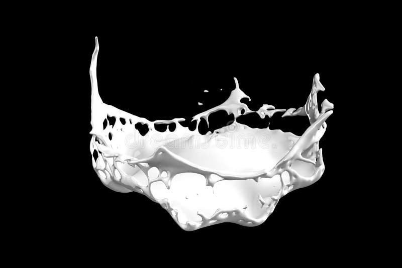 Milk Splashing Effect. Liquid Beverage Pouring .Design Element for ...